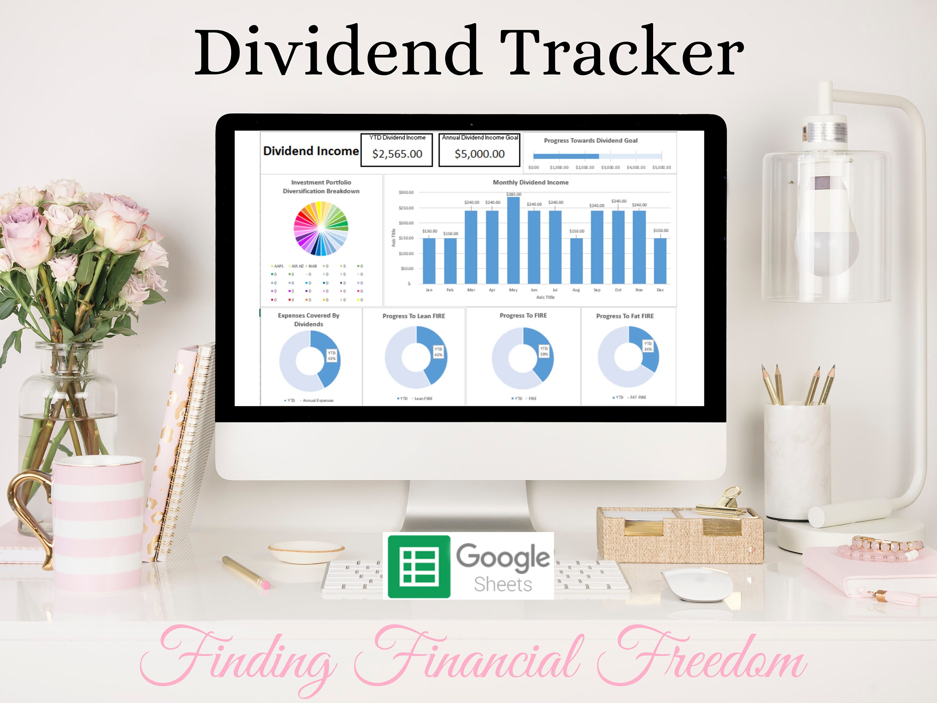 Dividend Tracker / Track Your Dividends in Google Sheets / Dividend ...