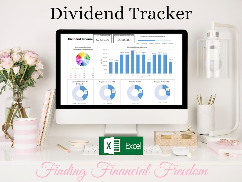 Dividend Tracker / Track Your Dividends in Microsoft Excel / Dividend ...
