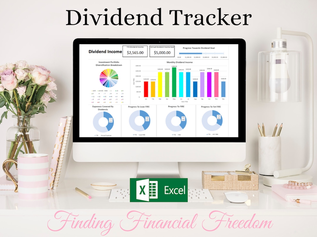 Dividend Tracker / Track Your Dividends in Microsoft Excel / Dividend ...