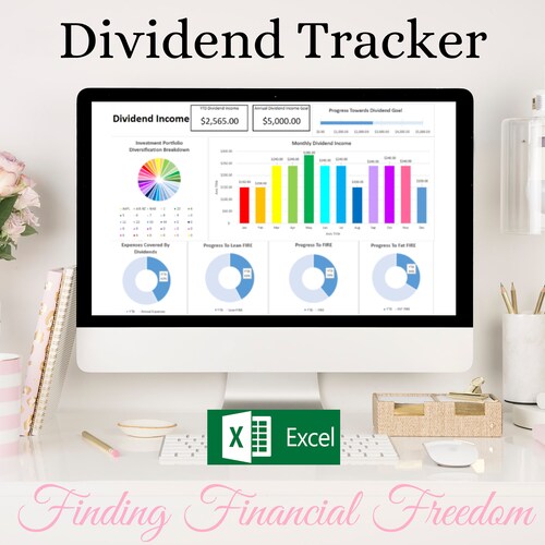Dividend Tracker / Track Your Dividends in Microsoft Excel / - Etsy