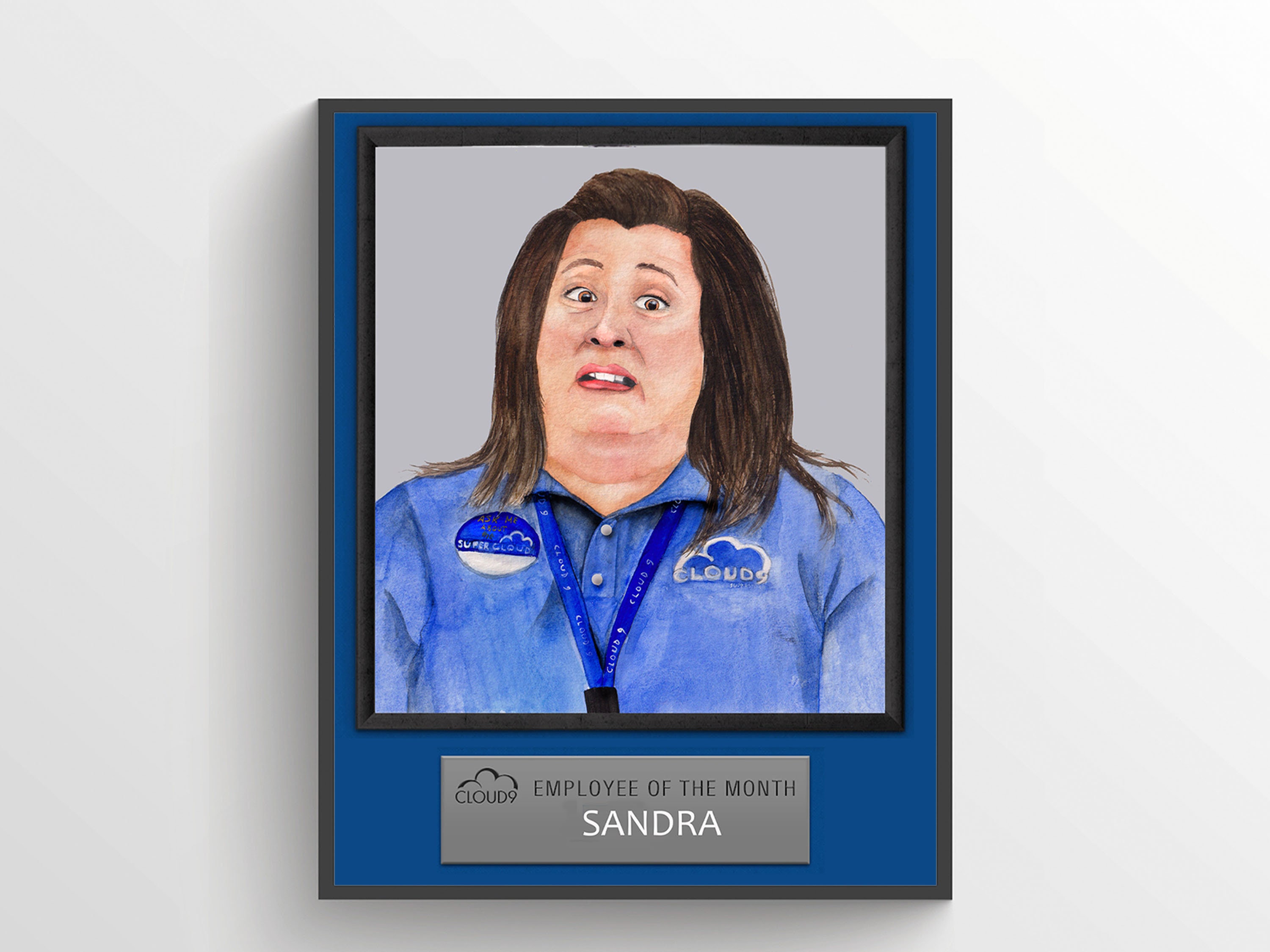 Sandra Superstore Cloud9 Employee of the Month Watercolor | Etsy