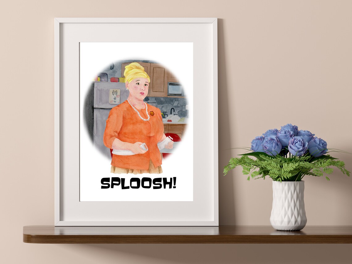 Pam Poovey From Archer SPLOOSH Watercolor Art Poster FREE - Etsy