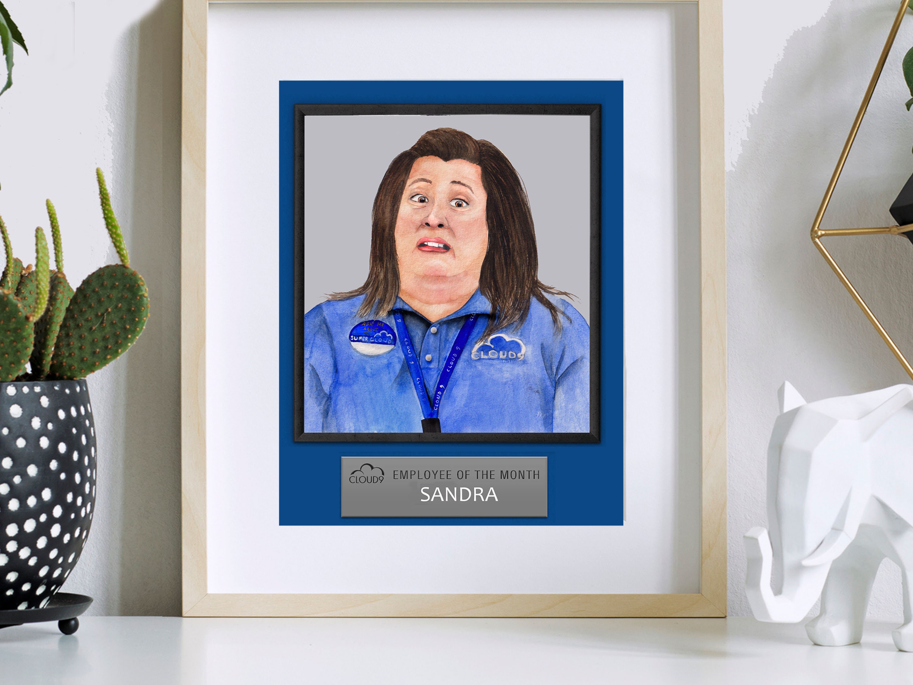 Sandra Superstore Cloud9 Employee of the Month Watercolor | Etsy