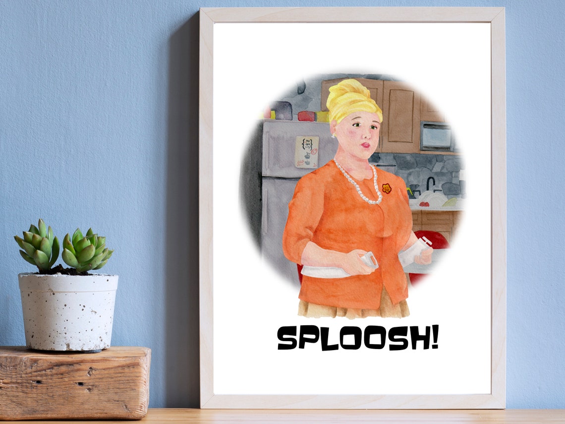 Pam Poovey From Archer SPLOOSH Watercolor Art Poster FREE - Etsy