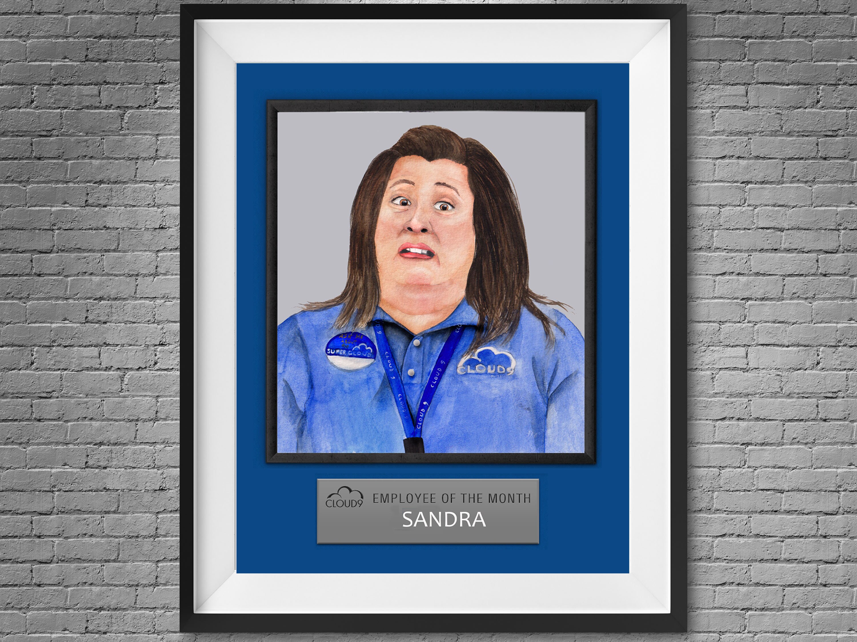 Sandra Superstore Cloud9 Employee of the Month Watercolor - Etsy UK