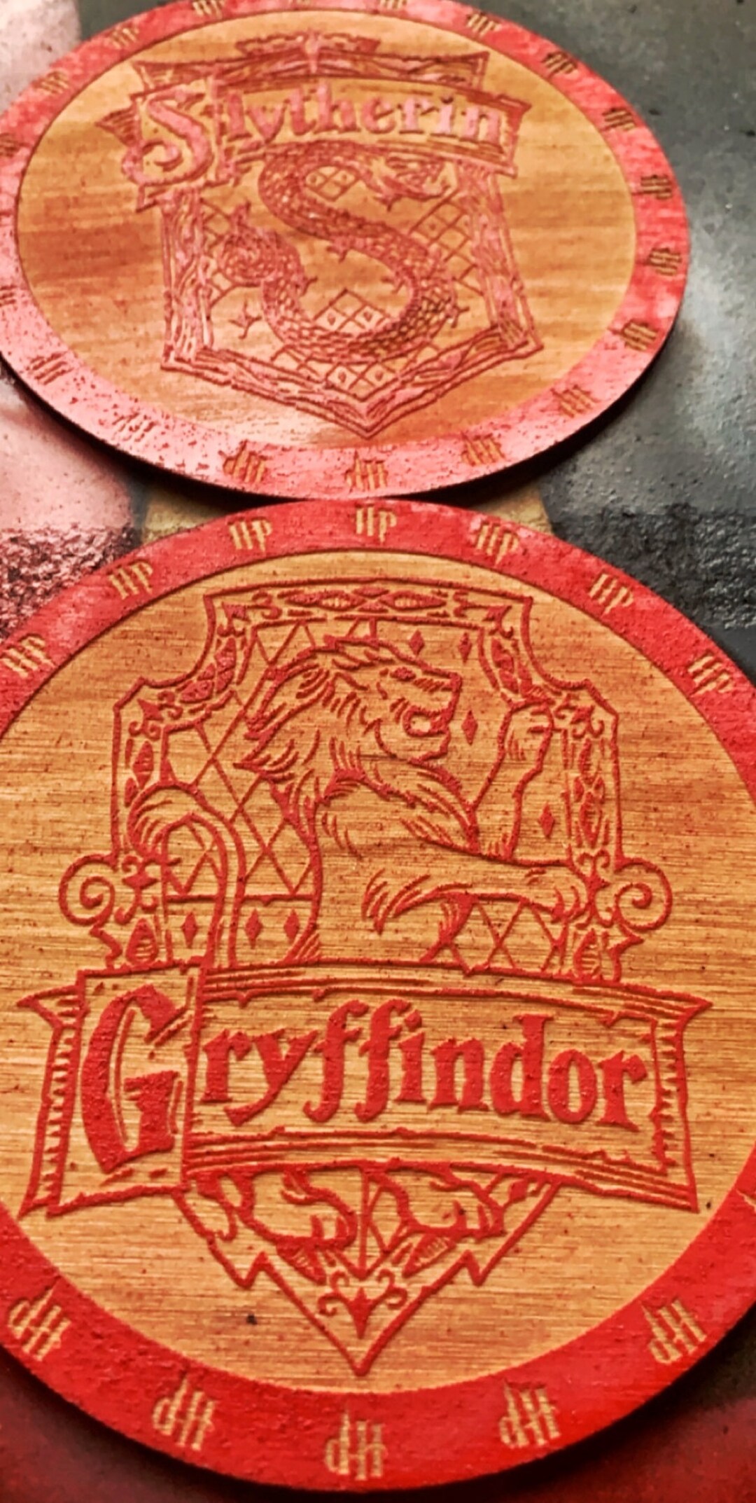 4- Hogwarts Drink Coasters (wood) Harry Potter Set of 4 - Etsy