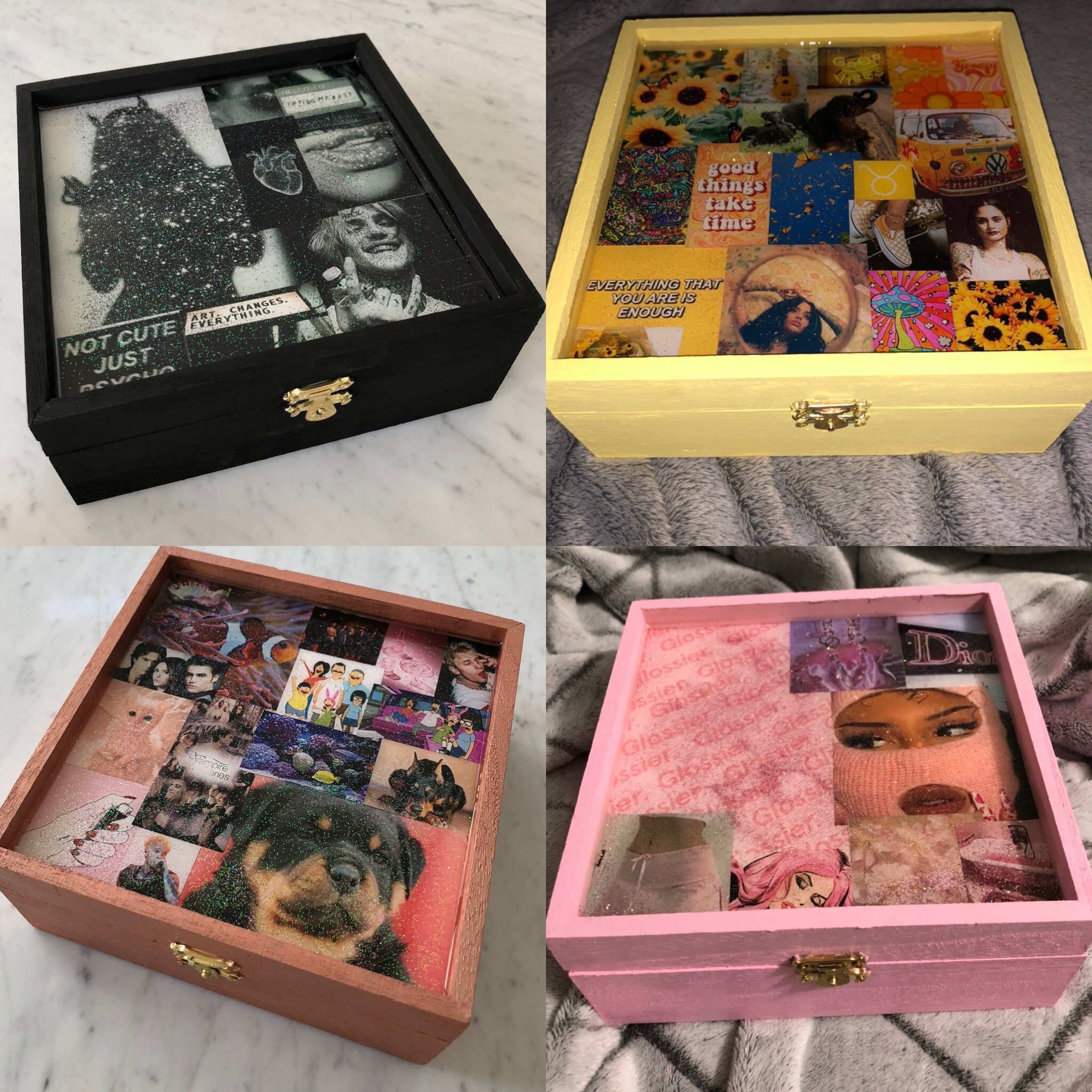 Customizable Aesthetic Keepsake Boxes/ Stash Boxes/ Memory | Etsy