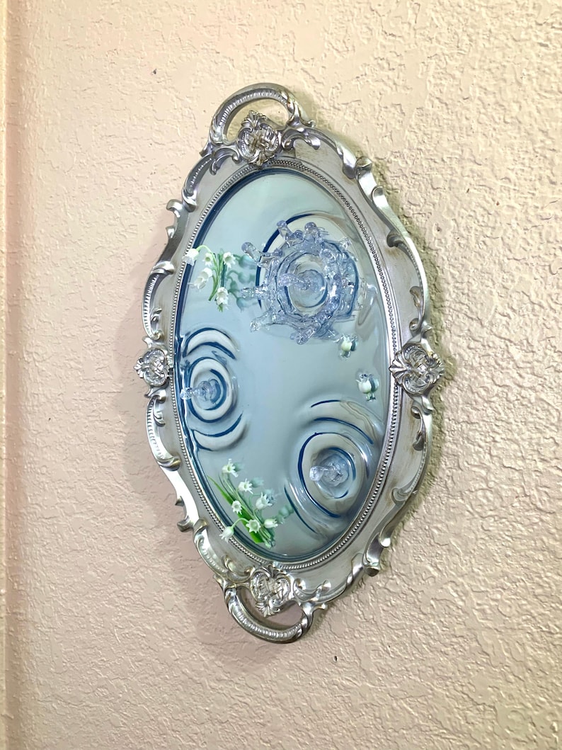 Overflowing Grace | Lily of the Valley Round Resin Mirror & Treasure ...
