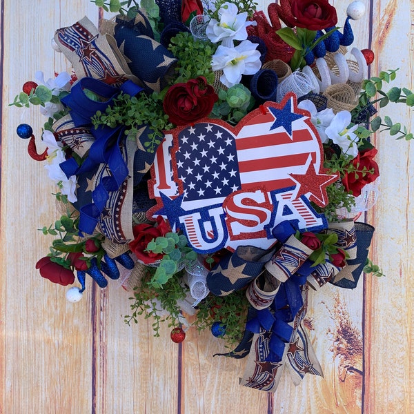 Labor Day Wreath - Etsy