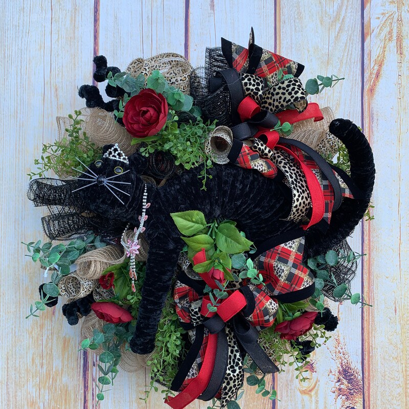 Cat Wreath - Etsy