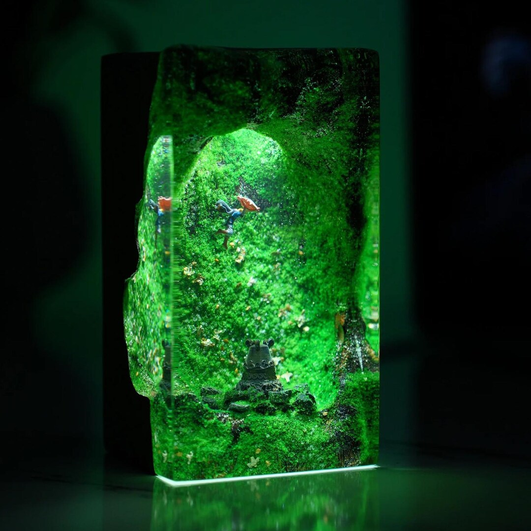 Zelda Link Vs Guardian Resin Diorama | Glowing Forest Scene | Handmade ...