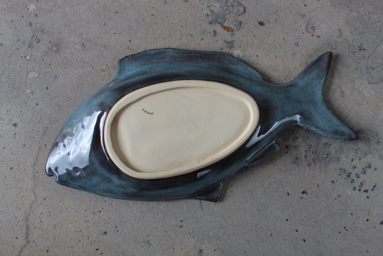 Stoneware Fish Serving Platter - Etsy