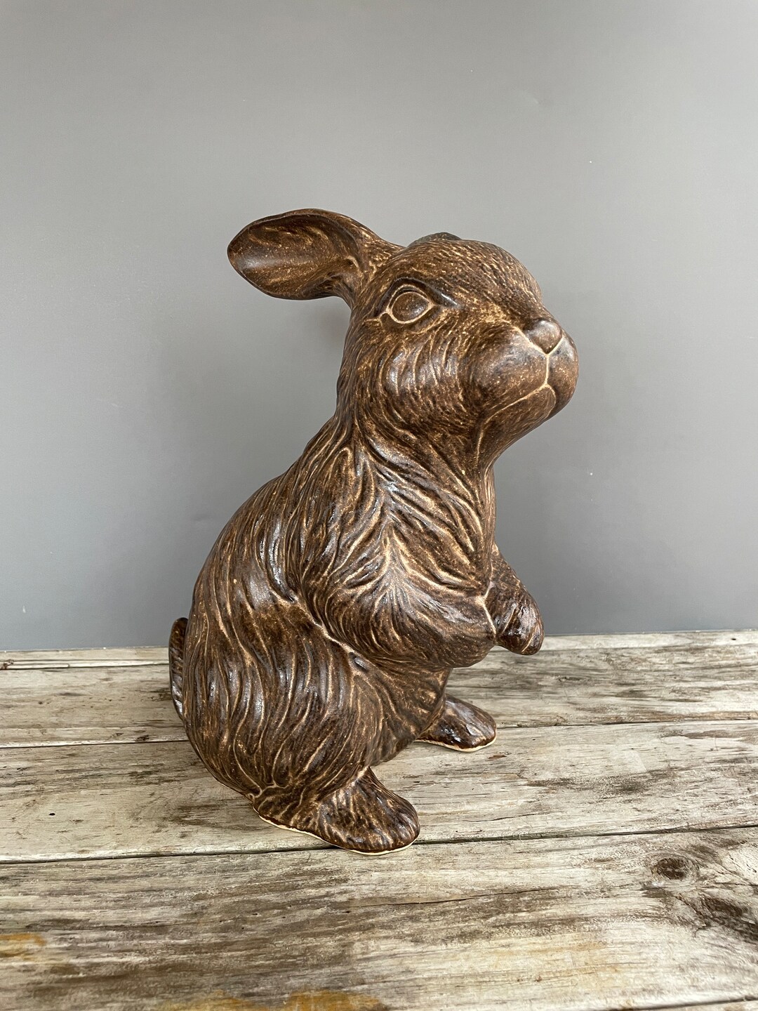 Large Textured Stoneware Rabbit - Standing - Etsy