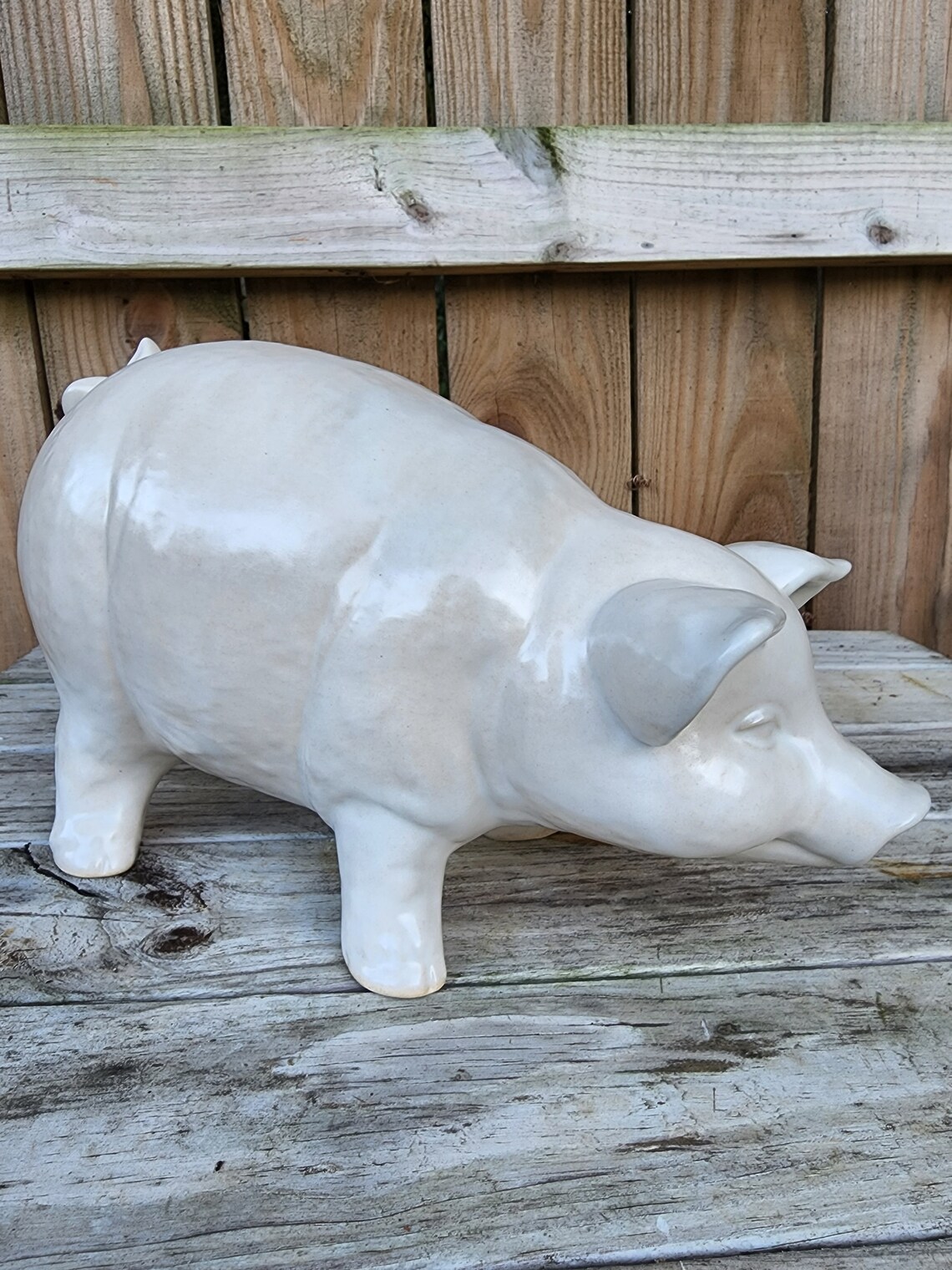 Stoneware Pig - Etsy
