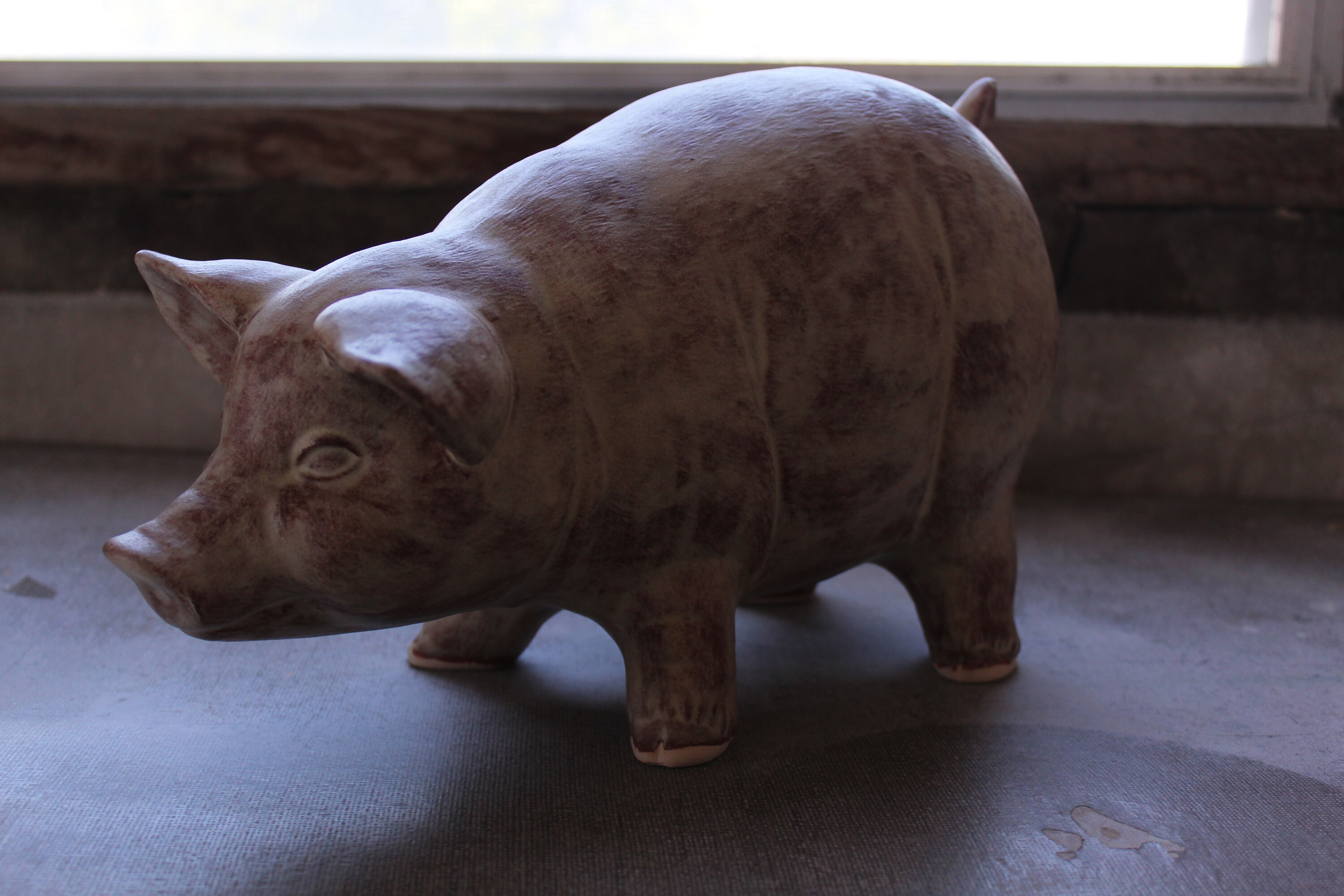 Stoneware Pig - Etsy