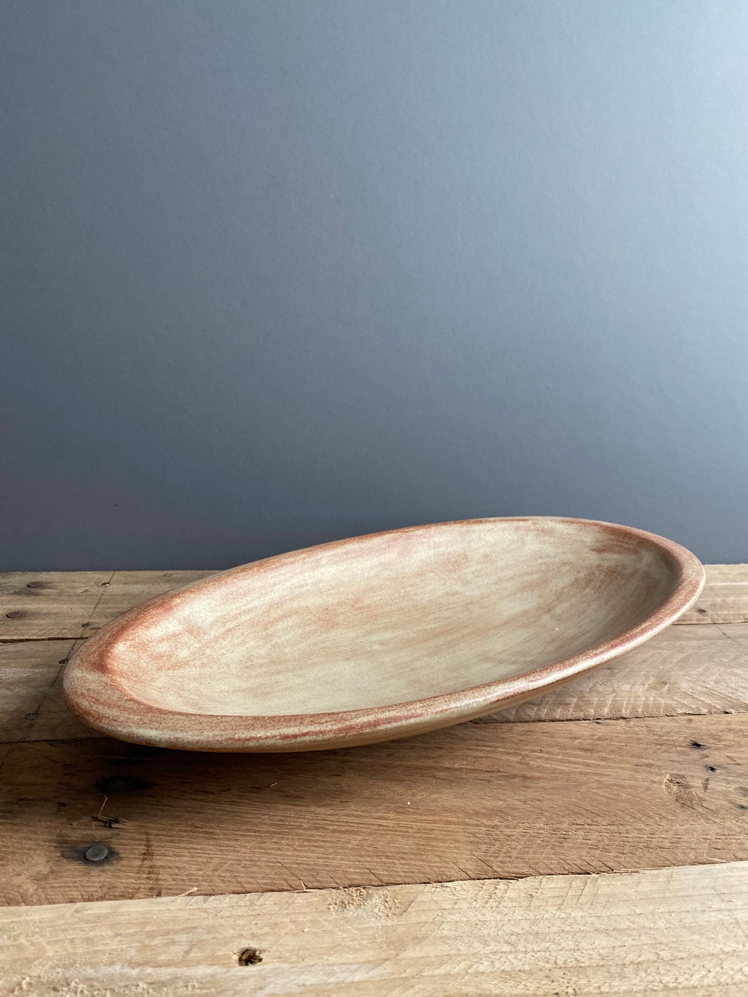 Stoneware Oval Serving Tray - Etsy