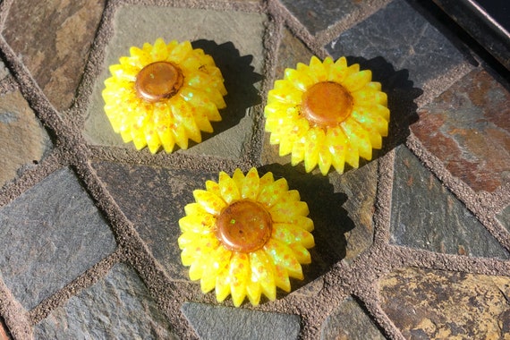 Sunflower Magnets Set of 3 - Etsy