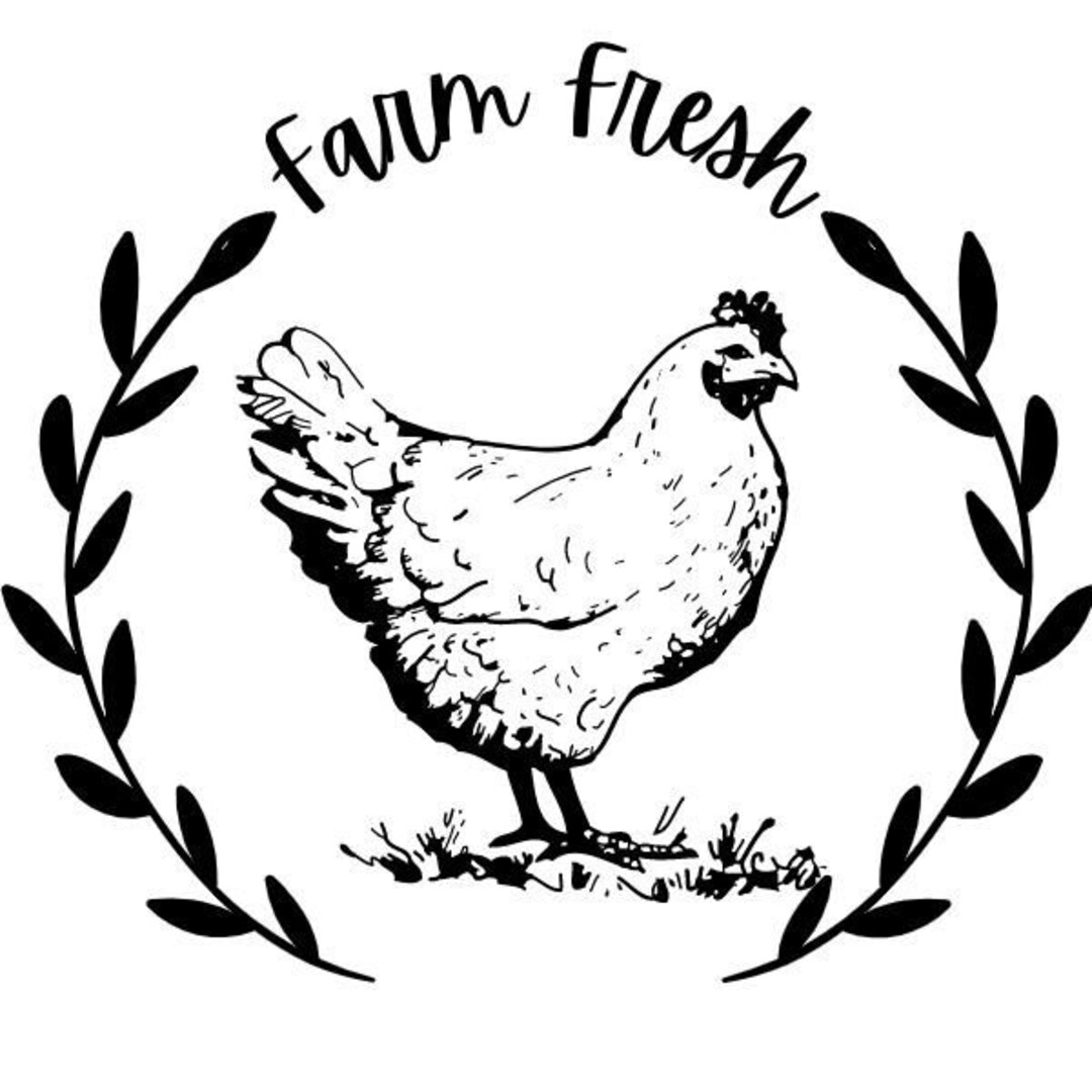 Farm Fresh Chicken Round Stickers - Etsy