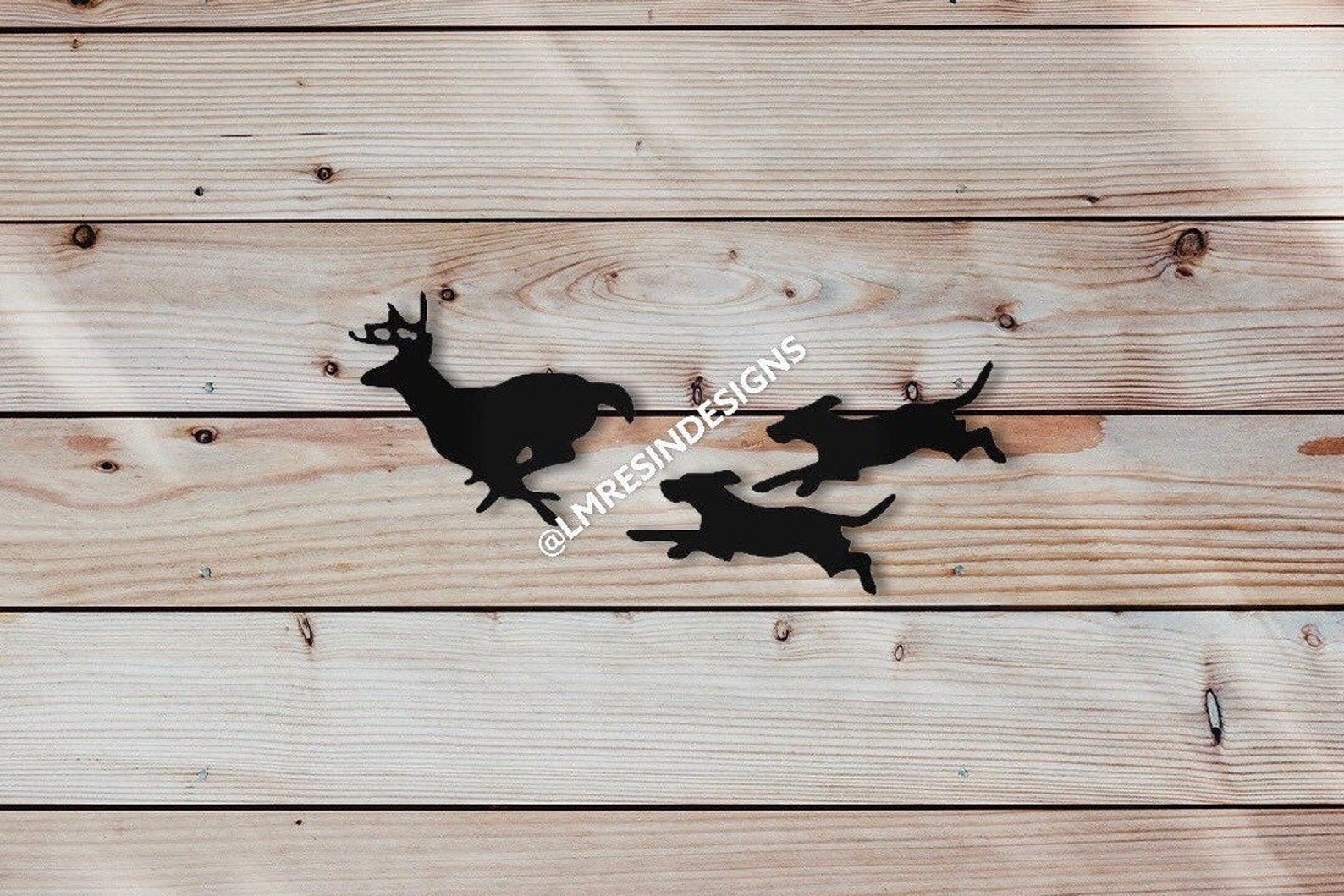 Deer Hunting - Running Dogs Decal - Etsy