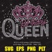 Crown Birthday Queen Rhinestone , Instant Download File SVG PNG EPS - Etsy