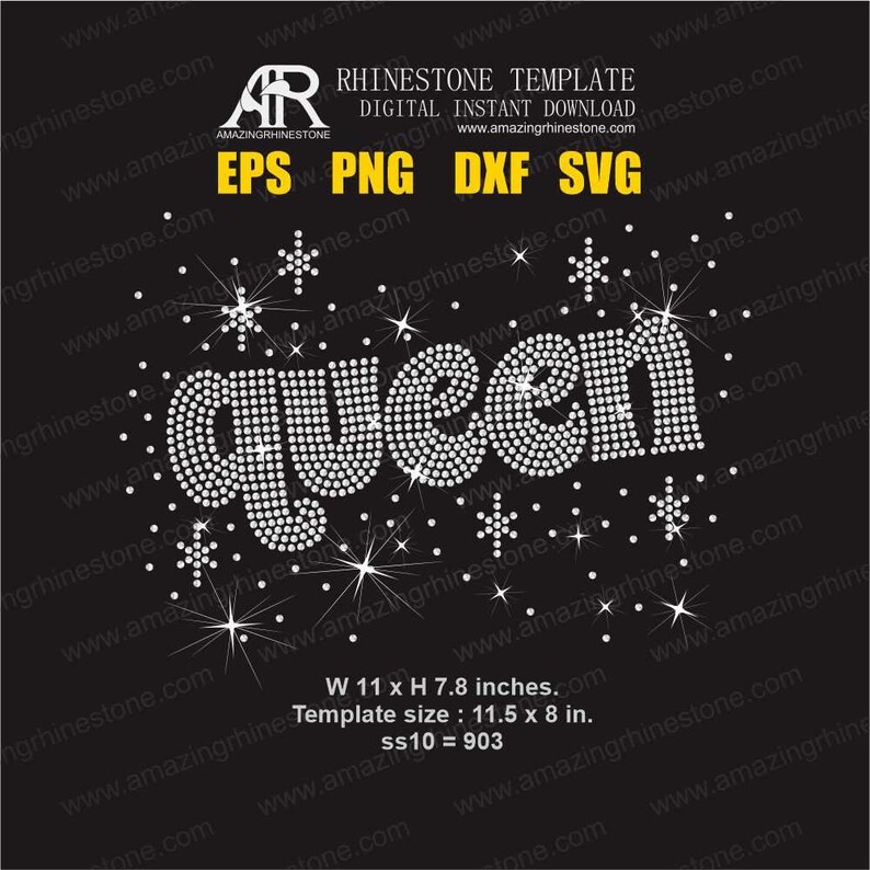 Queen Rhinestone Template Instant Download Cut Files. Svg - Etsy