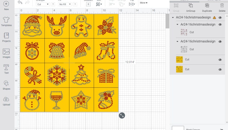 16 Christmas Cute and Small Rhinestone Template Instant Download, Santa ...