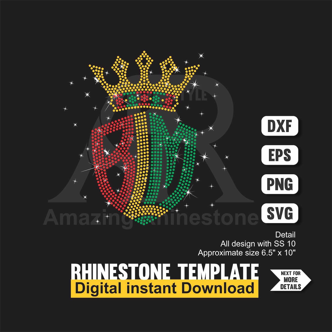 Black Lives Matter in Shield Logo Style Rhinestone Digital Instant ...