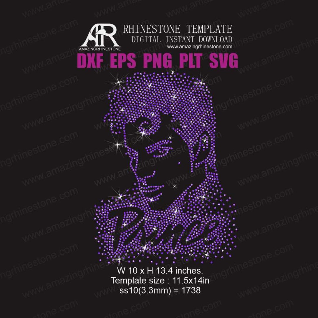 Rhinestone Template, Instant Download File, Prince 2 - Etsy