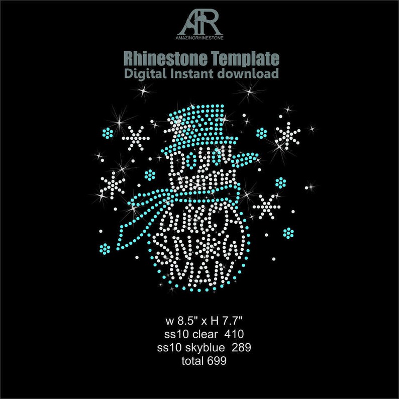 Instant Download Rhinestone Template Digital Files Svg Eps - Etsy