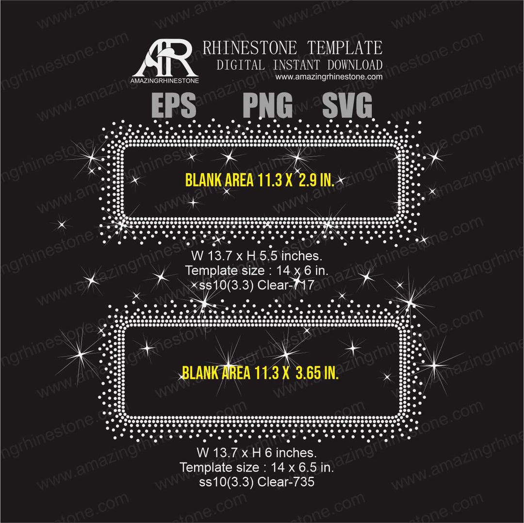 Square Burst Rhinestone Template Digital Instant Download, Cut File Svg ...