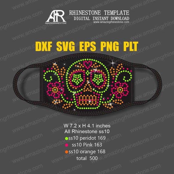 Rhinestone Skeleton Mask - Etsy