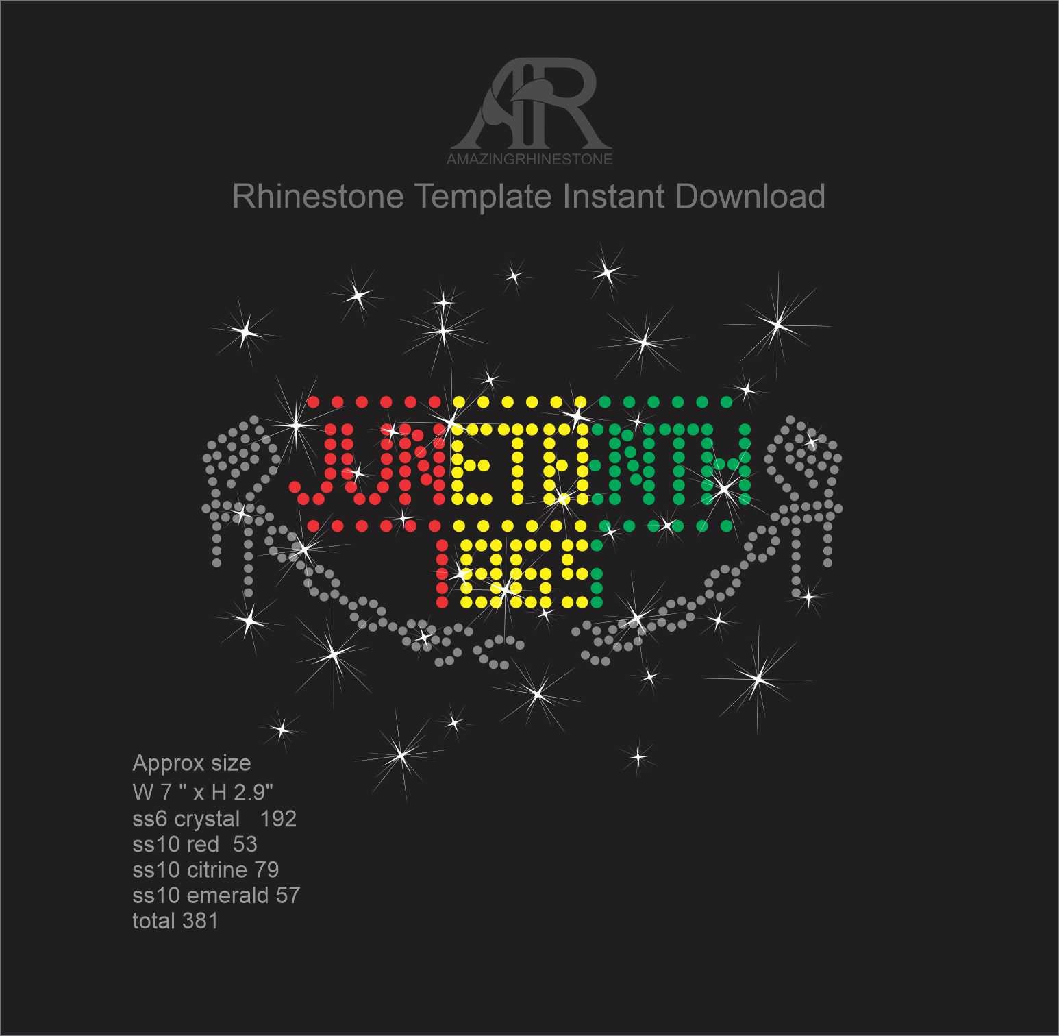 Juneteenth Bling Face Mask Free-ish BLM Rhinestone Digital - Etsy