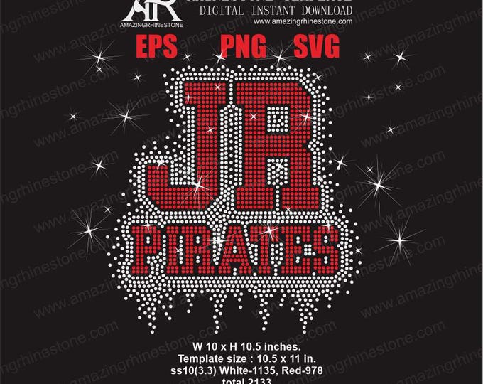 JR Pirates Rhinestone Template File, SVG - Etsy