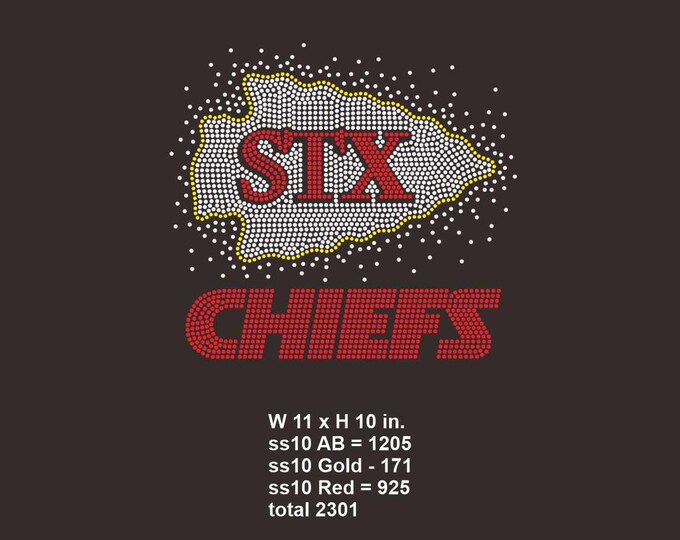STX CHIEFS Rhinestone Template File, SVG - Etsy