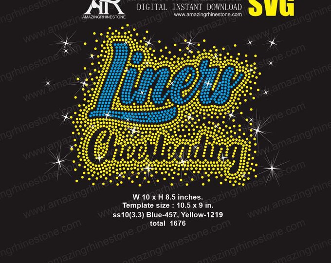 Liners Cheerleading Rhinestone Template File, SVG - Etsy