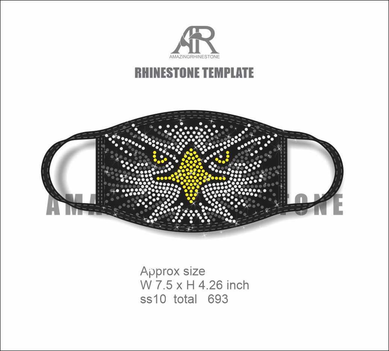 Elegant Golden Eagle Rhinestone Template Instant Download File | Etsy