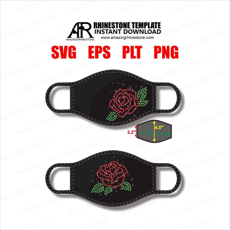 Customized Rose Rhinestone Template Instant Download File - Etsy