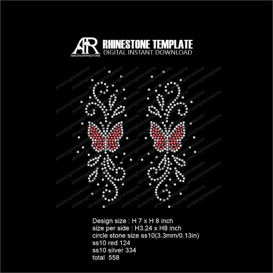 Instant Download File Rhinestone Template Svg Bling | Etsy