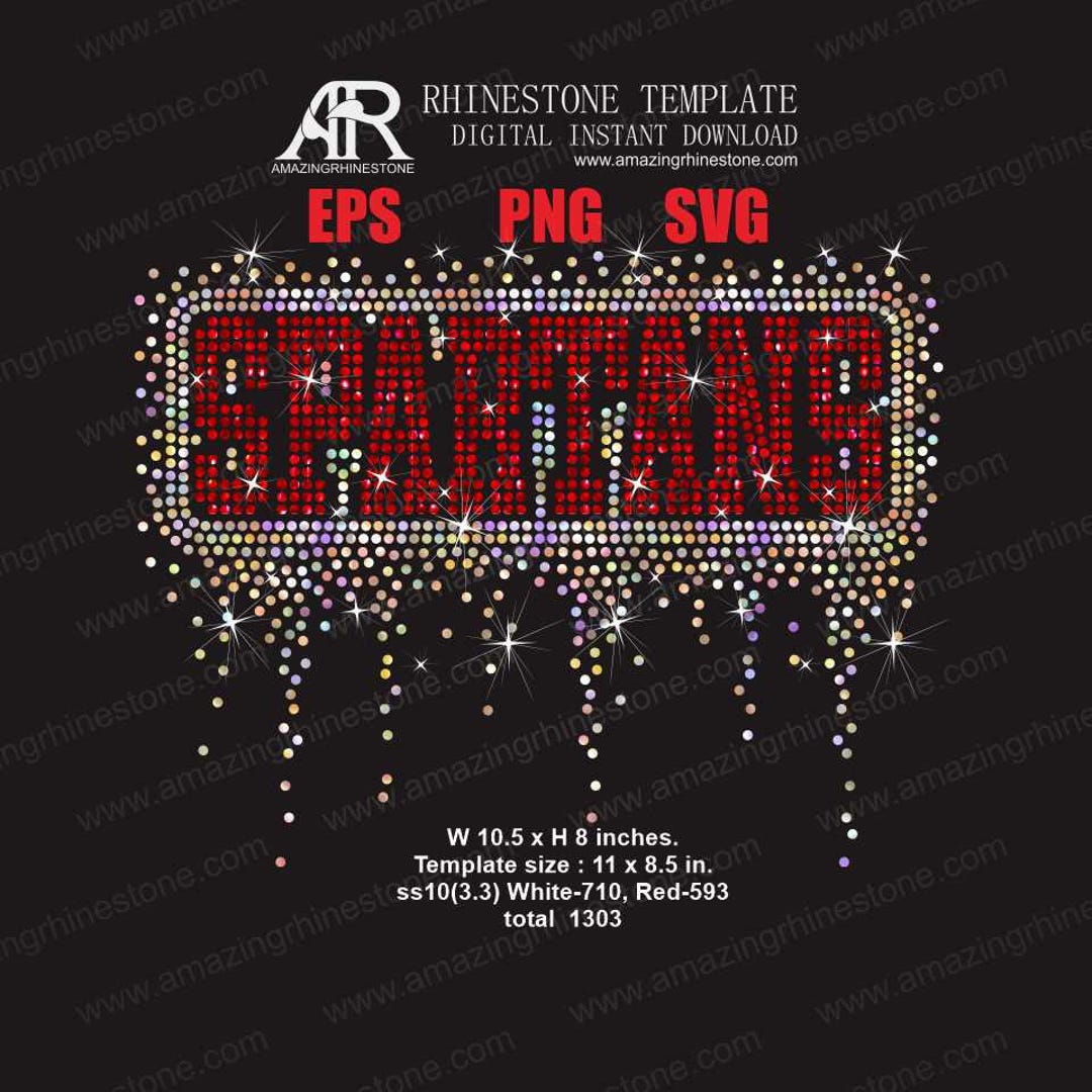 SPATANS Rhinestone Template Digital Instant Download, Cut File Svg, Eps ...