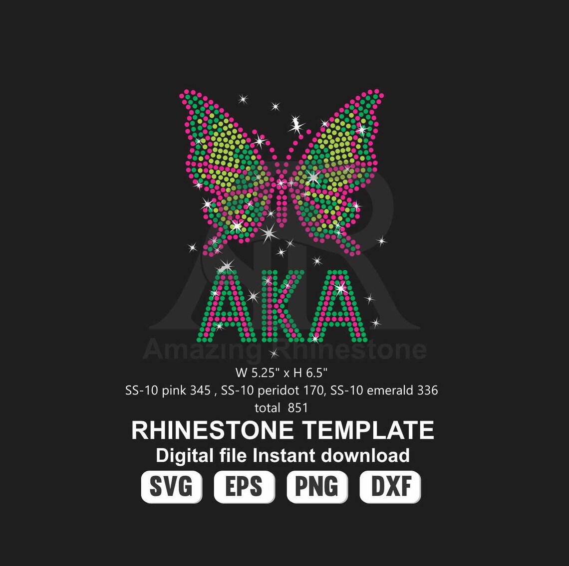 Instant Download Rhinestone Template Digital Files Svg Eps - Etsy