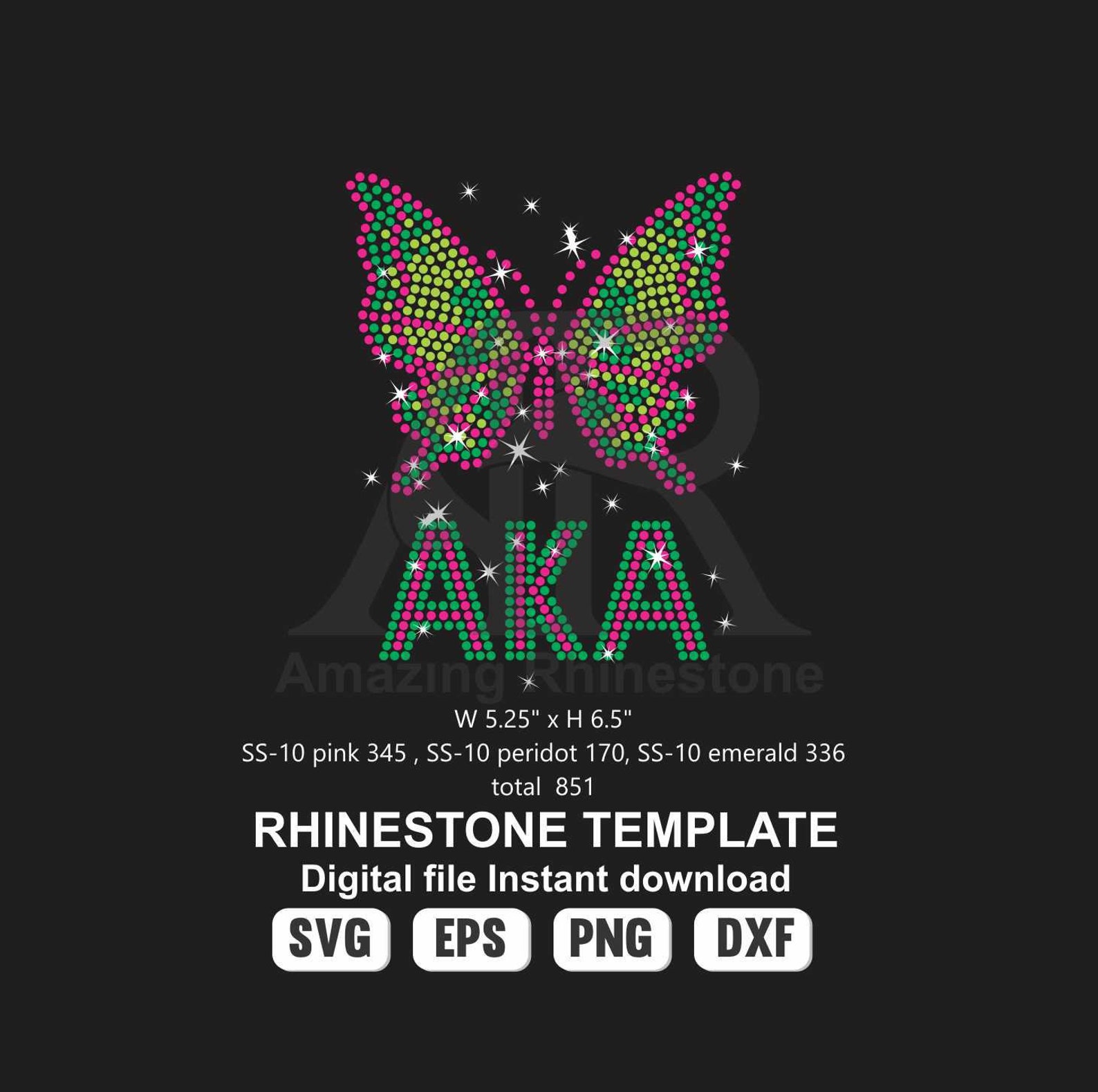 Instant Download Rhinestone Template Digital Files Svg Eps - Etsy