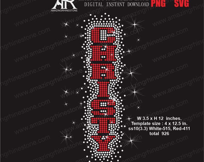 Christy Rhinestone Template Digital Instant Download, Cut File Svg, Png ...