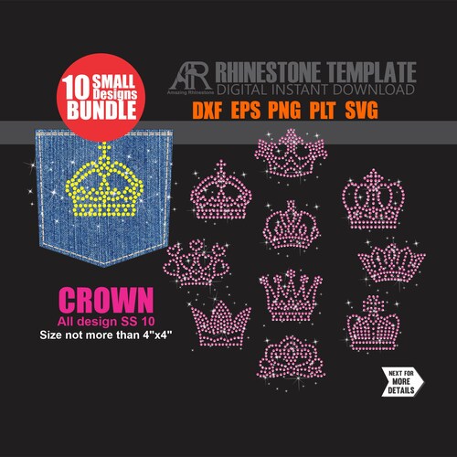 Instant Download Rhinestone Template Svg Eps Png Dxf. - Etsy