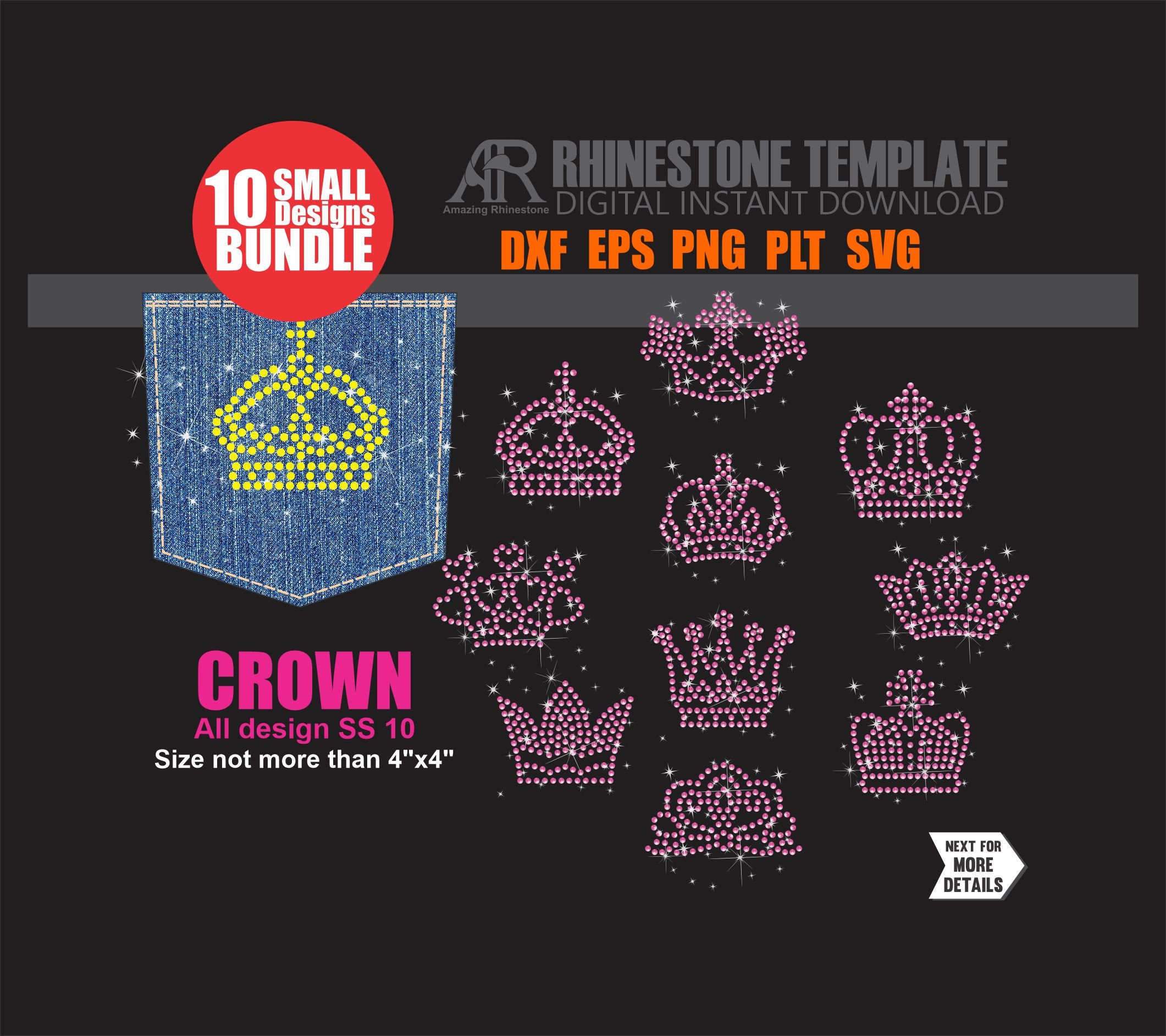 King and Queen Rhinestone Template - Etsy