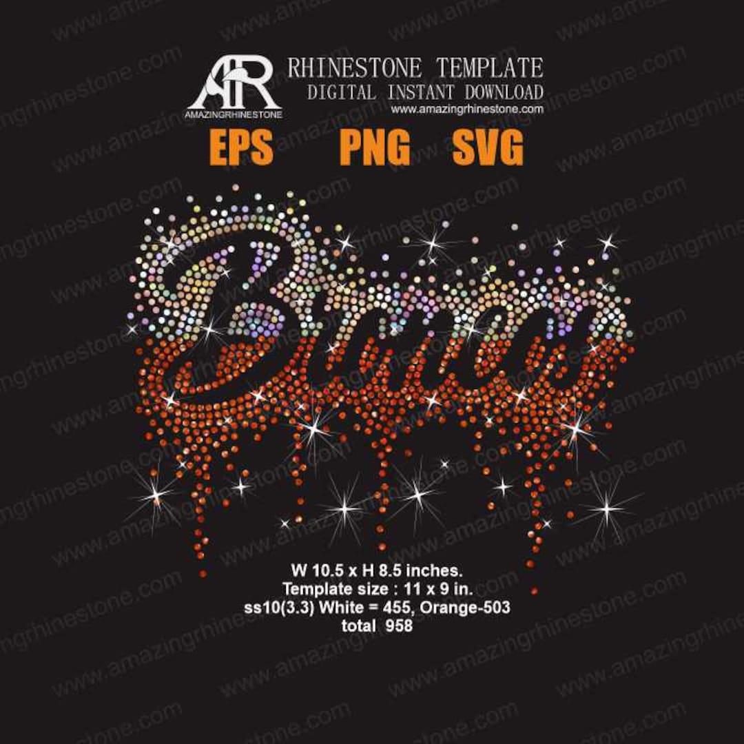 Broncos Rhinestone Template Digital Instant Download, Cut File Svg, Eps ...