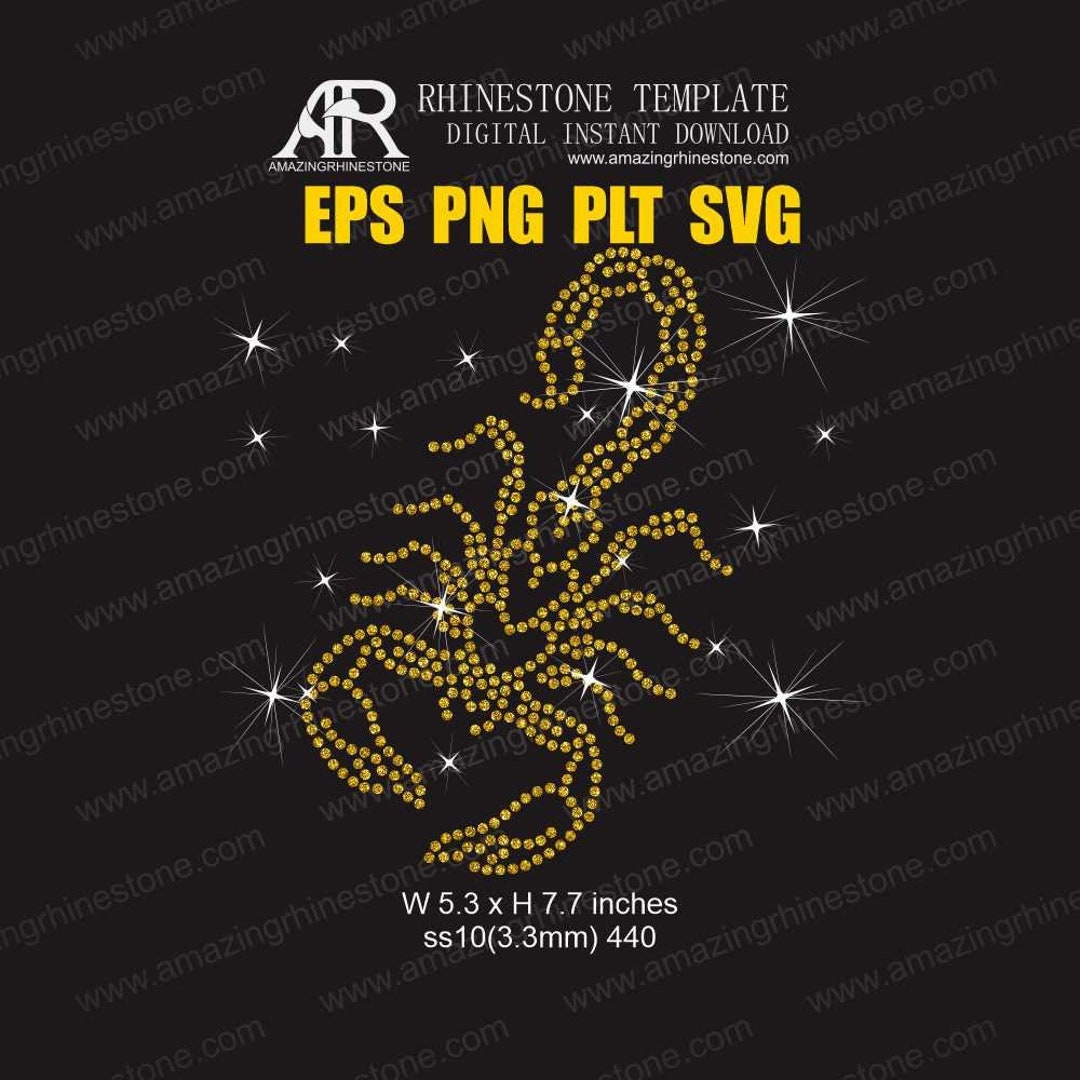 Scorpio Rhinestone Template, Instant Download Cut Files. Svg - Etsy