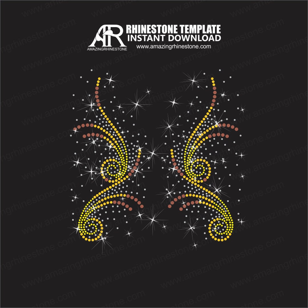 Swirls Rhinestone Templates, Rhinestone Svg, Cut File, Dot Art Print ...