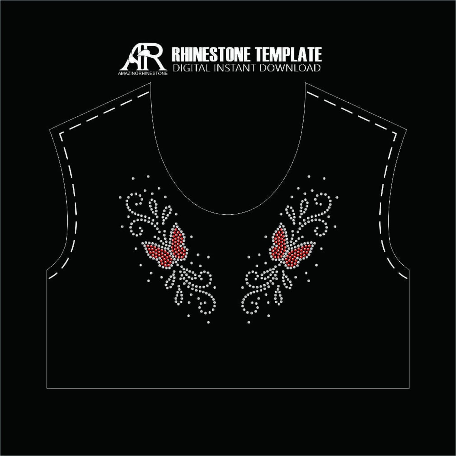 Instant Download File Rhinestone Template Svg Bling | Etsy