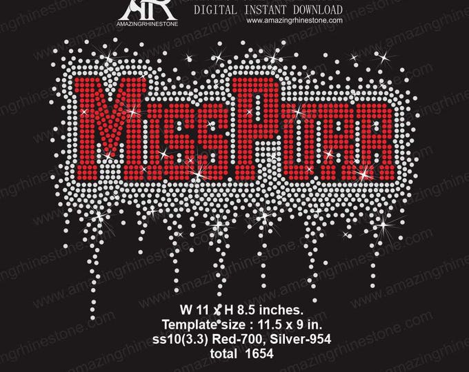 Miss Purr Rhinestone Template Digital Instant Download, Cut File Svg ...