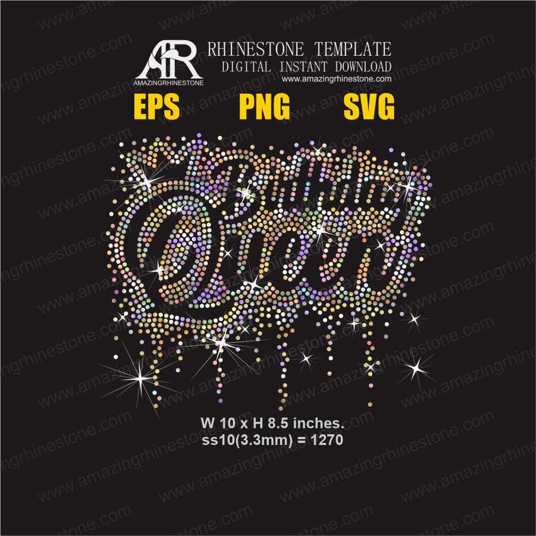 Birthday Queen Rhinestone Template Digital Instant Download, Cut File ...